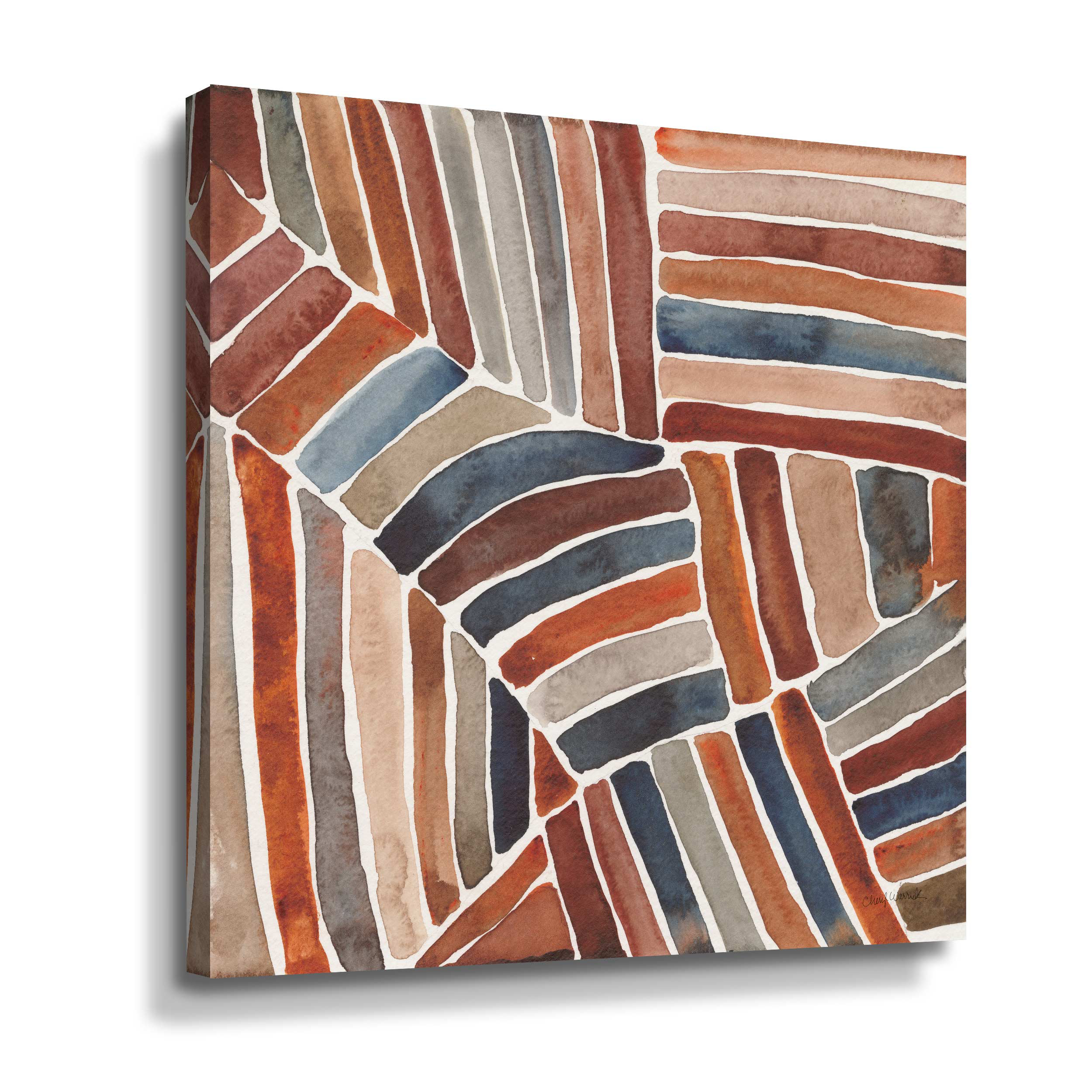 Wrought Studio™ Furrow II Gallery Wrapped Canvas | Wayfair